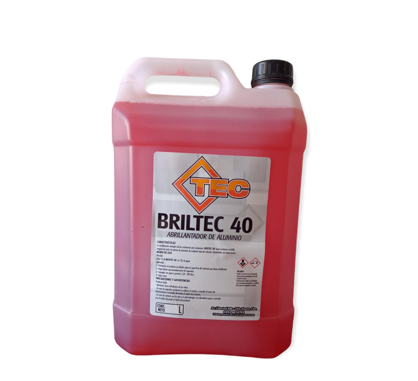 BRILTEC 40 – Limpiador ácido (ideal para aluminio) 5 L – TEC Productos | Empresa de productos ...